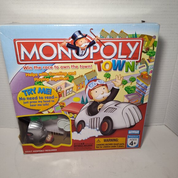 Games | 207 Hasbro Monopoly Town Round Circle Board Game Complete In ...